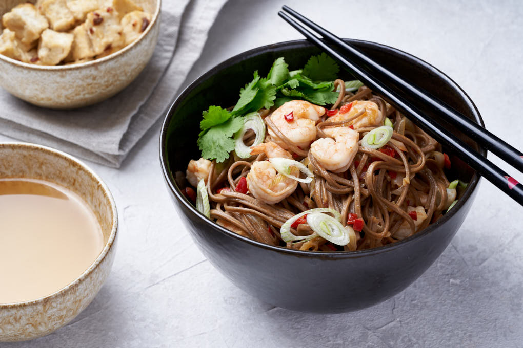 Wagamama's Chilli Prawns with Soba Noodles recipe | HotCooking